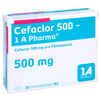 Cefaclor 500-1a Pharma Filmtabletten 20 St kaufen mit E-Rezept | medpex