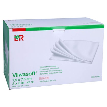 Vliwasoft Vlieskompressen Steril 7,5x7,5 100 St günstig kaufen | medpex