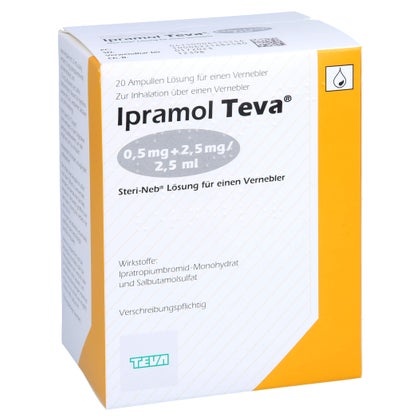 IPRAMOL Teva 0,5+2,5mg/2,5ml Lsg.f.Vern.in.Amp. 20 St kaufen mit E ...