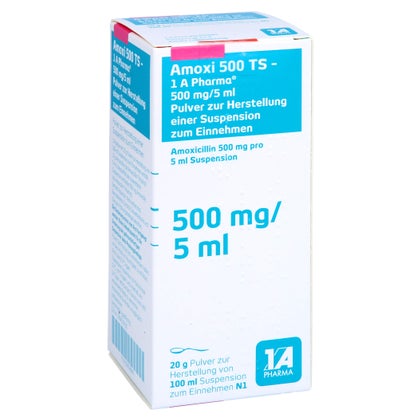 AMOXI 500 TS-1A Pharma Pulv.z.Herst.e.Susp.z.Einn. 100 ml kaufen mit E ...