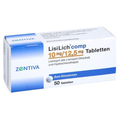 Lisilich Comp. 10 mg/12,5 mg Tabletten 50 St kaufen mit E-Rezept | medpex