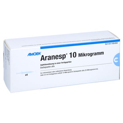 ARANESP 10 Mikrogramm Inj.-Lösung Fertigspr. 4 St kaufen mit E-Rezept ...