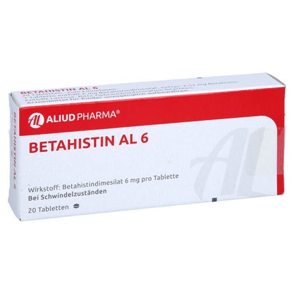 Betahistin AL 6 Tabletten 20 St kaufen mit E-Rezept | medpex