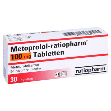 Metoprolol-ratiopharm 100 mg Tabletten 30 St kaufen mit E-Rezept | medpex