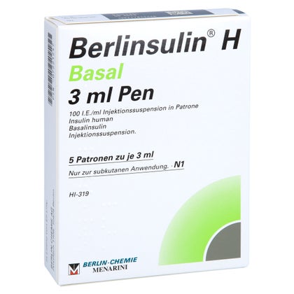 BERLINSULIN H Basal Pen Injektionssuspension 5X3 ml kaufen mit E-Rezept ...