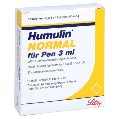 Humulin Normal F.pen Injektionslösung 5X3 ml kaufen mit E-Rezept | medpex