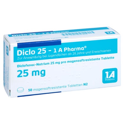 DICLO 25-1A Pharma magensaftresistente Tabletten 50 St kaufen mit E ...