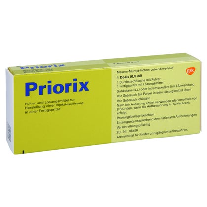 PRIORIX Masern Mumps Röteln P.u.LM H.Inj.L.i.e.FS. 1X1 St kaufen mit E ...