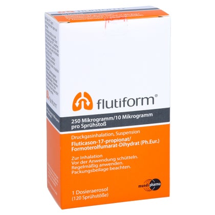 FLUTIFORM 250 µg/10 µg 120 Hub Dosieraerosol 1 St kaufen mit E-Rezept ...
