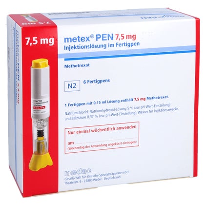 METEX PEN 7,5 mg (50mg/ml) Inj.-Lsg.i.e.Fertigpen 6 St kaufen mit E ...