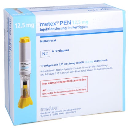 METEX PEN 12,5 mg (50mg/ml) Inj.-Lsg.i.e.Fertigpen 6 St kaufen mit E-Rezept | medpex