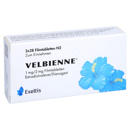 Velbienne 1 mg/2 mg Filmtabletten 3X28 St kaufen mit E-Rezept | medpex