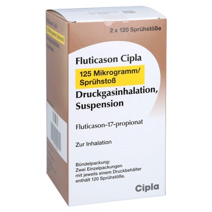 FLUTICASON Cipla 125 Mikrogramm/Sprühstoß 120 Hub 240 Sp kaufen mit E ...