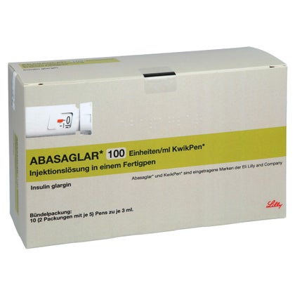 ABASAGLAR 100 E/ml Injektionslösung KwikPen 10X3 ml kaufen mit E-Rezept ...