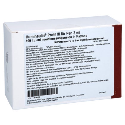 HUMINSULIN Profil III f.Pen Injektionssuspension 10X3 ml kaufen mit E-Rezept | medpex