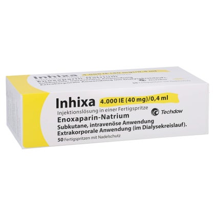 INHIXA 4.000 I.E. 40 mg/0,4 ml ILO F.Sp.+Sich-Sys. 50 St kaufen mit E ...