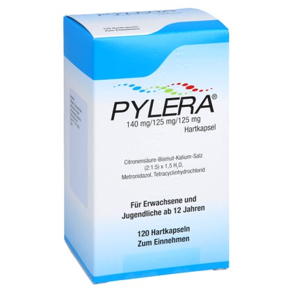 Pylera 140 Mg/125 mg/125 mg Hartkapseln 120 St kaufen mit E-Rezept | medpex