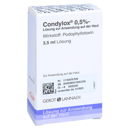 CONDYLOX 5 mg/1 ml Lösung zur Anwend.auf der Haut 3,5 ml kaufen mit E ...