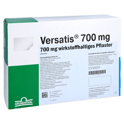 VERSATIS 700 mg wirkstoffhaltiges Pflaster 30 St kaufen mit E-Rezept ...