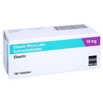EBASTIN Micro Labs 10 mg Schmelztabletten 100 St kaufen mit E-Rezept ...