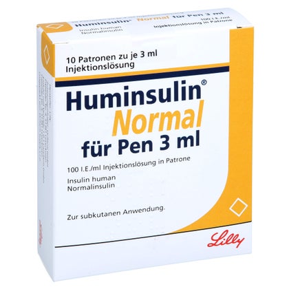 HUMINSULIN Normal f.Pen 3 ml 100 I.E./ml Inj.-Lsg. 10X3 ml kaufen mit E-Rezept | medpex