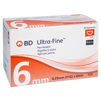BD Ultra-fine Pen-nadeln 6 mm 31 G 0,25 105 St günstig kaufen | medpex