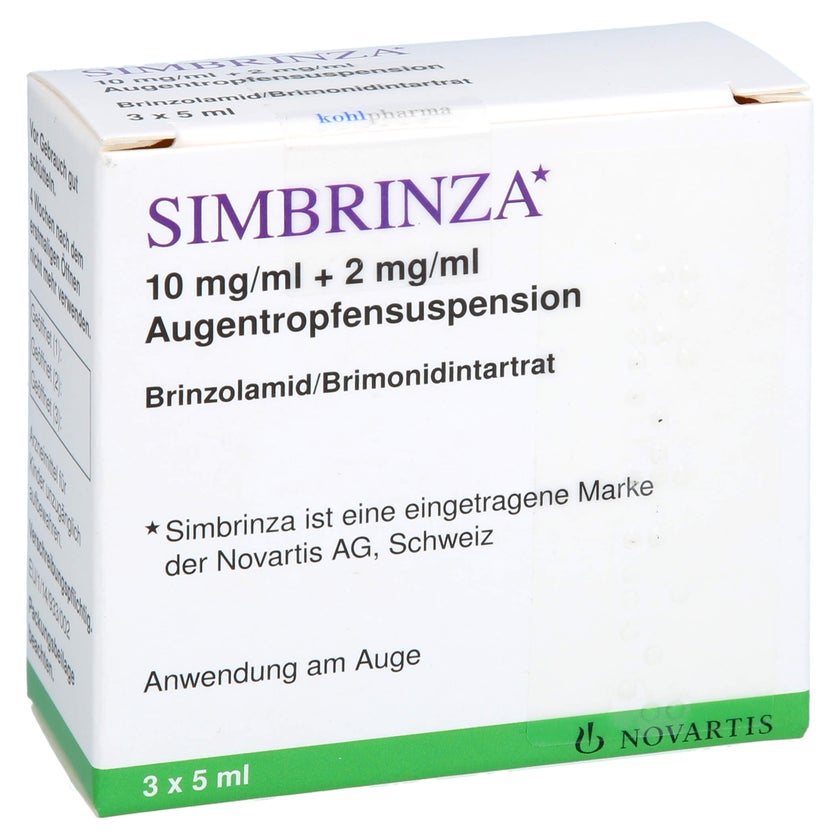 SIMBRINZA 10 mg/ml + 2 mg/ml Augentropfensusp. 3X5 ml kaufen mit E ...
