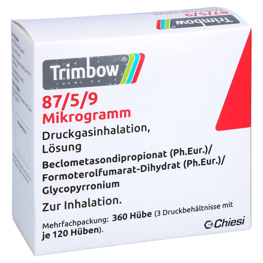 TRIMBOW 87 µg/5 µg/9 µg 120 Hub Druckgasinhalation 3 St kaufen mit E ...