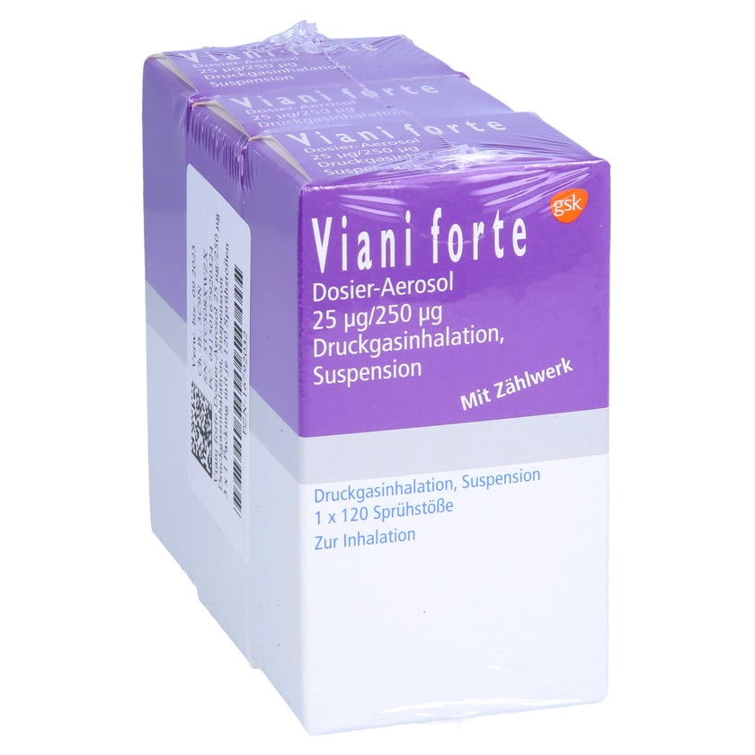 VIANI forte Dosier-Aerosol 25 µg/250 µg 3x120 Hub 3X120 St kaufen mit E ...