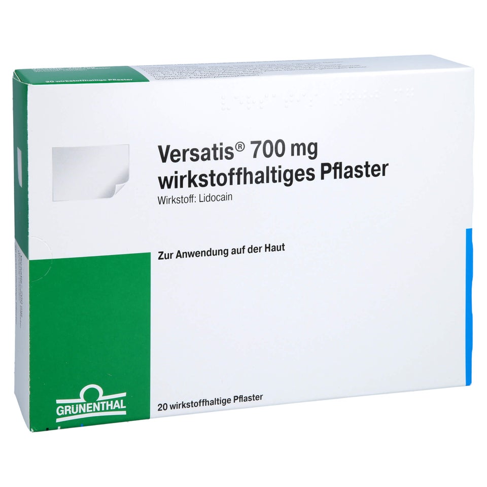 VERSATIS 700 mg wirkstoffhaltiges Pflaster 20 St kaufen mit E-Rezept ...